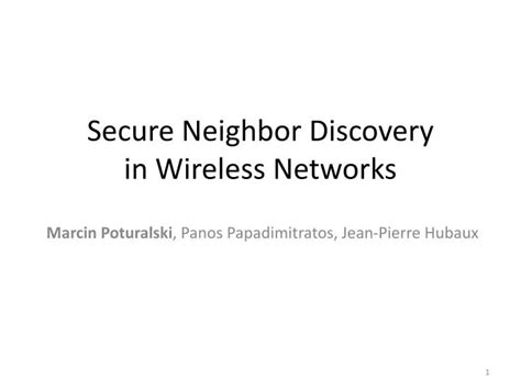 Ppt Secure Neighbor Discovery In Wireless Networks Powerpoint Presentation Id2752298