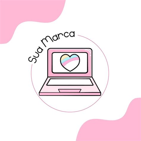 Premium Vector Cute Logo Laptopand Heart Vector
