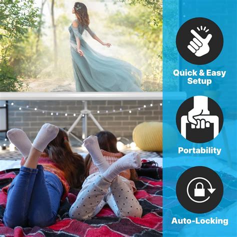 Pyle Tripod Stand Projector Screen 72 Inch 370 Requests Flip App