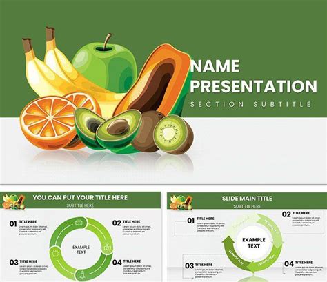 Fresh Fruit Powerpoint Template Nutrition Visuals