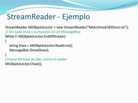 Usando Streamreader Y Streamwriter Ppt Descargar