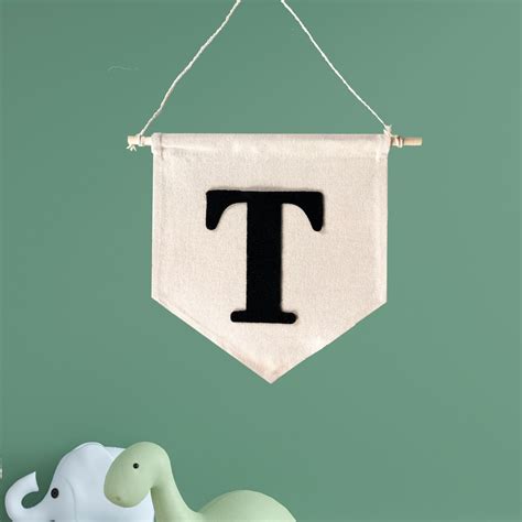Custom Felt Letter Canvas Banner Initial Wall Hanging Decor Custom