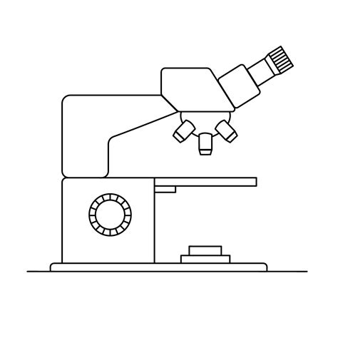 Microscope Outline Icon Isolated On White 43601455 Vector Art At Vecteezy