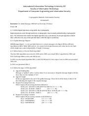 Worksheet 5 Docx International Information Technology University JSC Faculty Of Information
