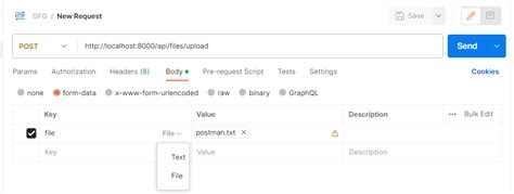 How To Test File Uploads In Postman Using Express Geeksforgeeks