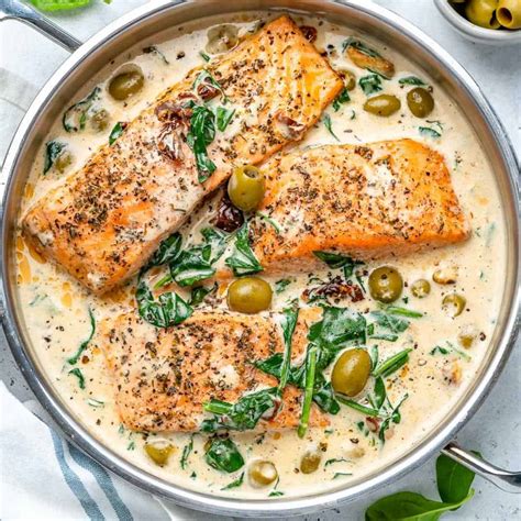 Easy And Creamy Tuscan Salmon Recipe Healthy Fitness Meals