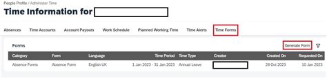 generate time forms from time admin workbench sap community