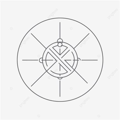 Illustration Of The No Compass And No Navigation Symbol Vector Lineal