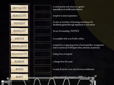World Class 2 Unit 1 Match Up