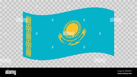 Flag Of Kazakhstan Kazakh National Symbol In Official Colors Template