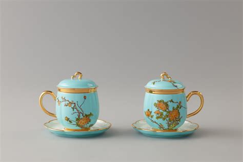 Chinese Teacup Pair The Moon Porcelains Llc