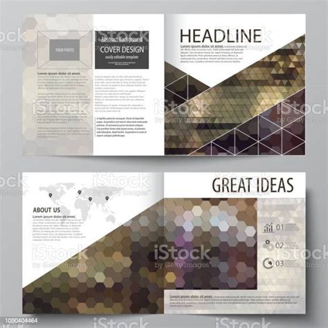 사각형 디자인 Bi에 대 한 비즈니스 템플릿 브로셔 전단지 책자를 접어 커버 전단지 레이아웃 벡터 추상적인 색된 배경입니다