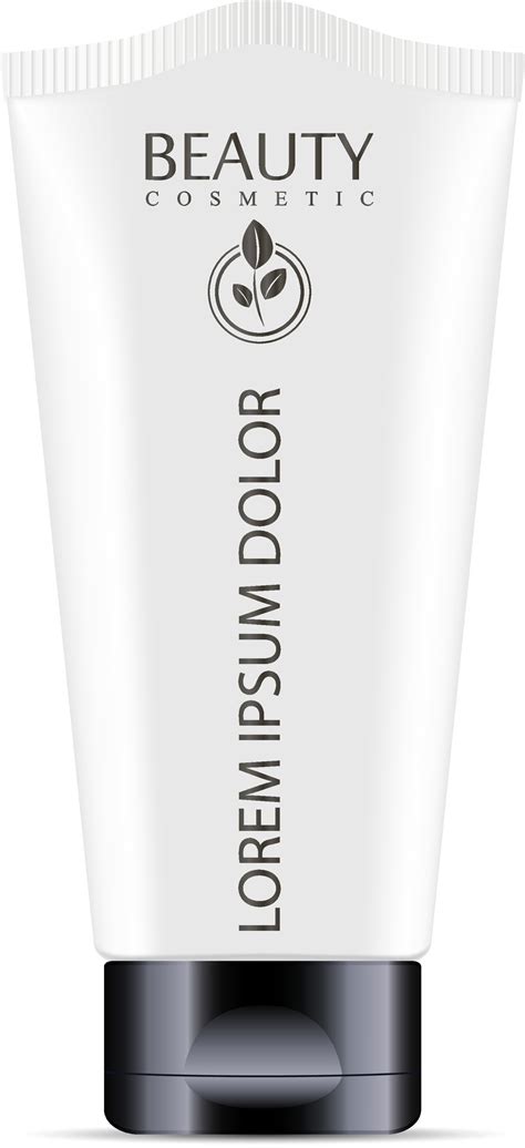Cream Or Ointment Cosmetic Tube With White Color Design Realistic