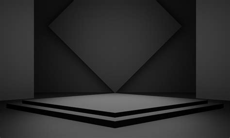 Premium Photo Black Geometric Stage Dark Background