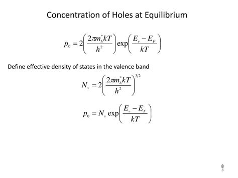 Ppt Electron And Hole Equilibrium Concentrations 24 February 2014