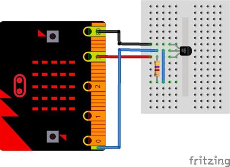 Microbit And Ds18b20 Temperature Sensor Example