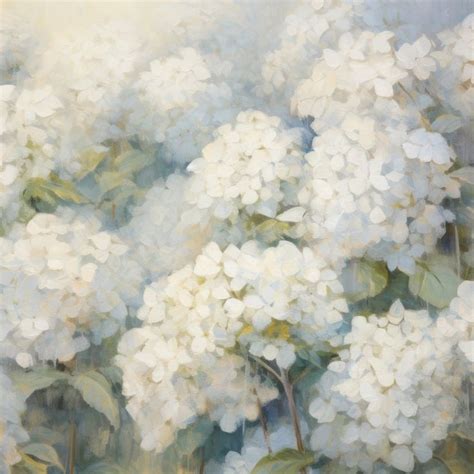 Watercolour Hydrangeas Mural Hydrangea Wallpaper Watercolor Floral