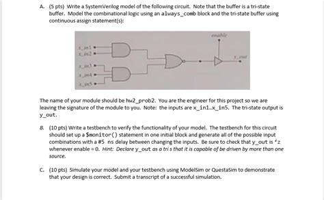 a 5 pts write a system verilog model of the