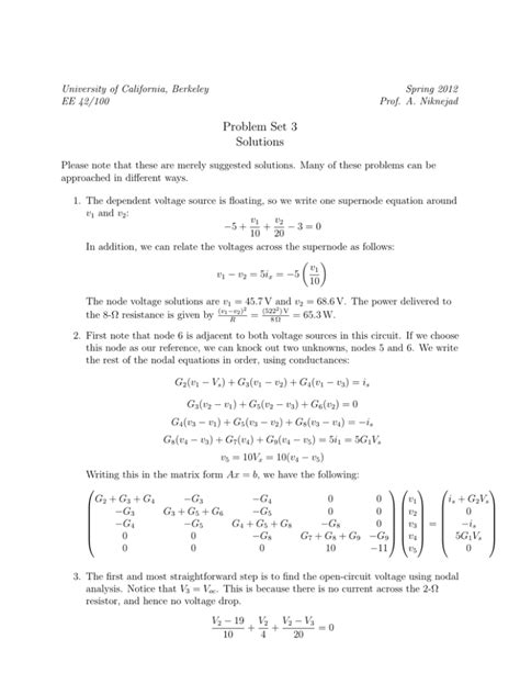 Problem Set 3 Solutions