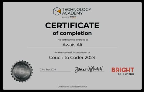 Awais Ali On Linkedin Brightnetwork Couchtocoder Technology