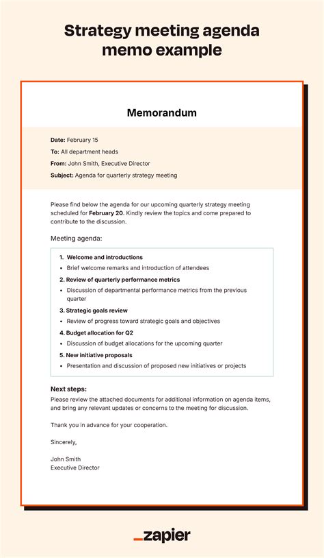Strategy Memo Example