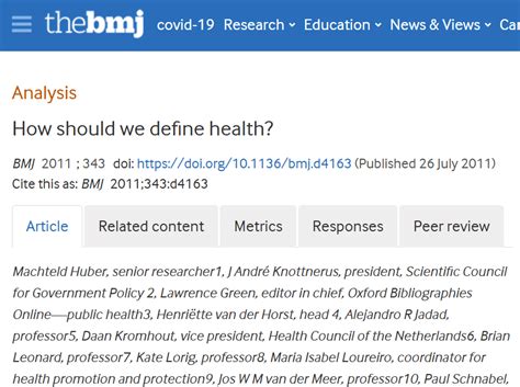 「健康とは何か？」を再定義する：positive Healthの6つの軸とは How Should We Define Health Bmj｜匿名つぼんぬ