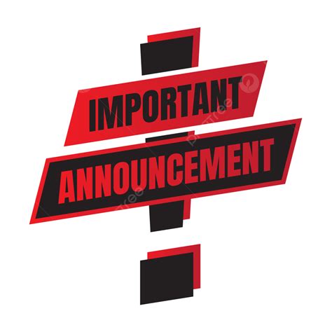 중요 발표 느낌표 벡터 중요한 발표 중요한 메시지 표시 중요 공지 표시 Png 일러스트 및 벡터 에 대한 무료 다운로드