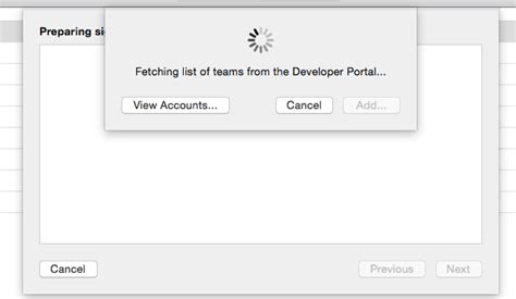Ios Xcode Fetching List Of Team Time Out Member Center Dead Stack