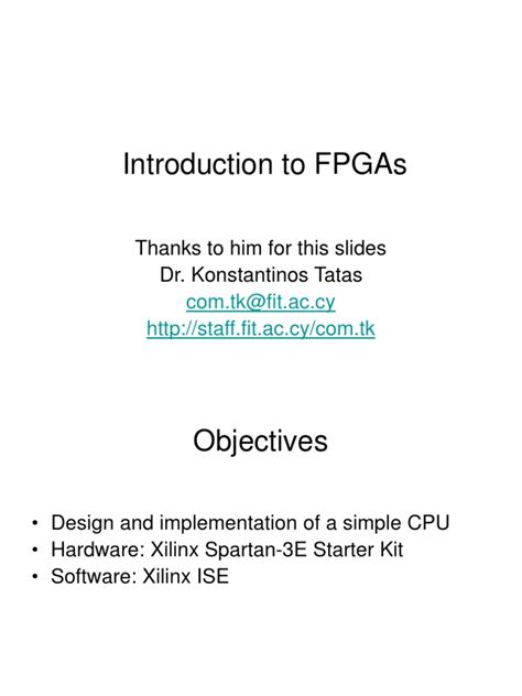 Fpga Slides Pdf Field Programmable Gate Array Electronic Circuits