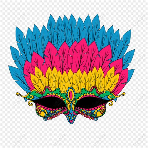 브라질 카니발 페더 마스크 일러스트음모미술미국에서 Png 일러스트 무료 다운로드 Lovepik