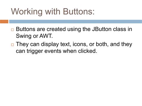 Actionlistener In Java Use In Discussionpptx