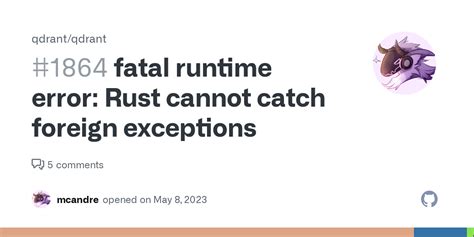 fatal runtime error rust cannot catch foreign exceptions · issue 1864