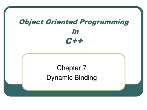 Ppt Object Oriented Programming In C Powerpoint Presentation Free Download Id6032376