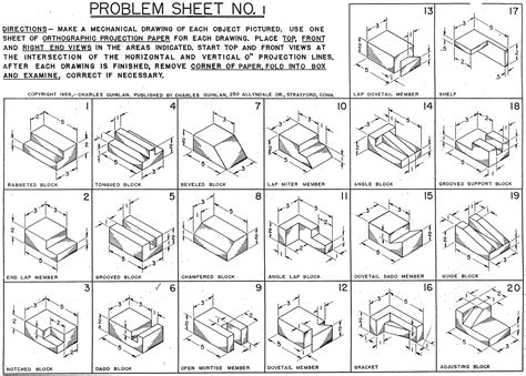 Orthographic Projection Worksheets