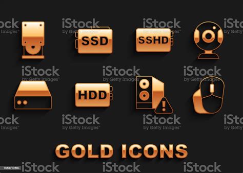 set hard disk drive hdd web camera computer mouse case of computer