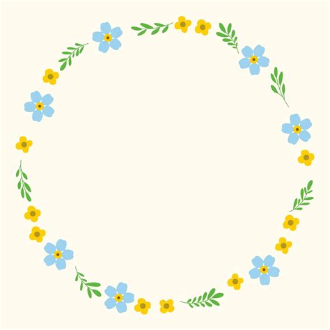 꽃 프레임의 벡터 일러스트 레이 션 프리미엄 벡터
