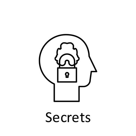 Human Lock Brain In Mind Vector Icon Illustration 23020081 Vector Art At Vecteezy