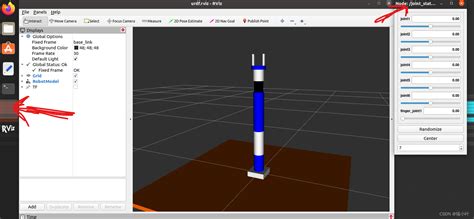 ros操作系统打开rviz，没有显示joint state publisher插件的两种情况（古月） rviz joint空的 csdn博客