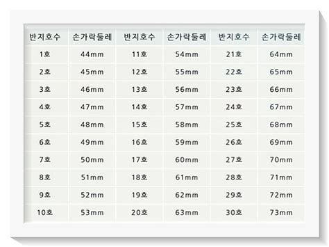 반지 호수 사이즈 재는법 Cm 남자 여자 반지 치수 한눈에 네이버 블로그