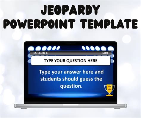 Jeopardy Game I Powerpoint Game I Interactive Powerpoint Template I Customizable Powerpoint Game