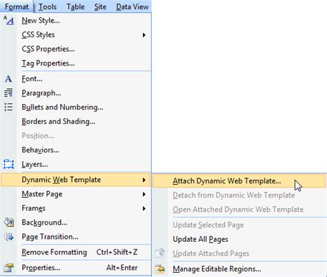 Creating An Expression Web Dynamic Web Templates Dwts