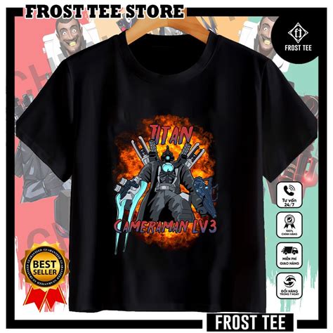 New Titan Cameraman Lv3 T Shirt Skibidi Toilet Monster Camera Man