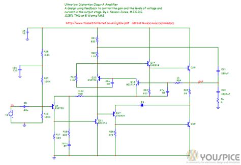 Nelson Jones Ultra Low Distortion Class A Amplifier Youspice