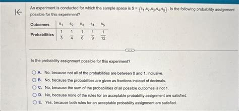 Solved An Experiment Is Conducted For Which The Sample Space Chegg