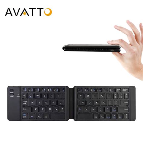 AVATTO Light Handy Mini Wireless Bluetooth Folding Keyboard Foldable Wireless For IOS Android