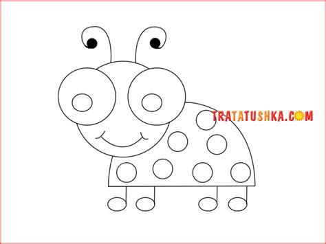 Як намалювати сонечко комаху — 4 варіанти поетапно для дітей