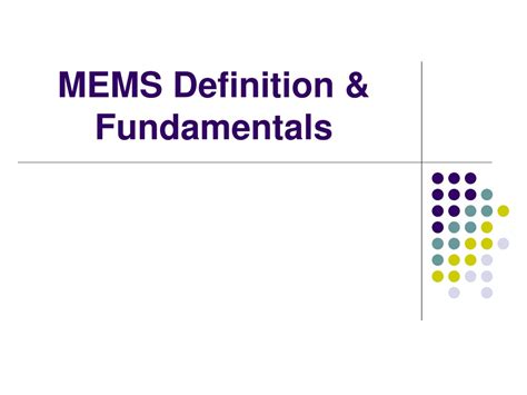 PPT Unlocking Potential MEMS In RF Technology For Software Defined