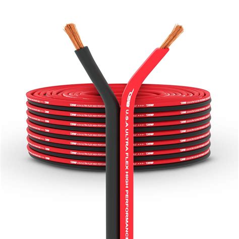 Ds18 Ultra Flex 16ga Cca Speaker Wirecable Kit 100ft Redblack