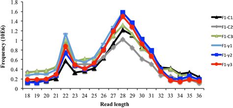 reads length distribution of raw sequence reads after filtering by read