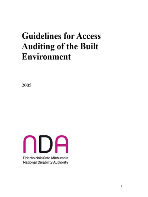 Guidelines For Access Auditing Of The Built Environment Download Free Pdf Accessibility Audit
